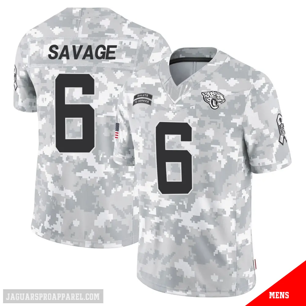 ＃6 Men's Darnell Savage Arctic Camo Limited Jacksonville Jaguars 2024 ...